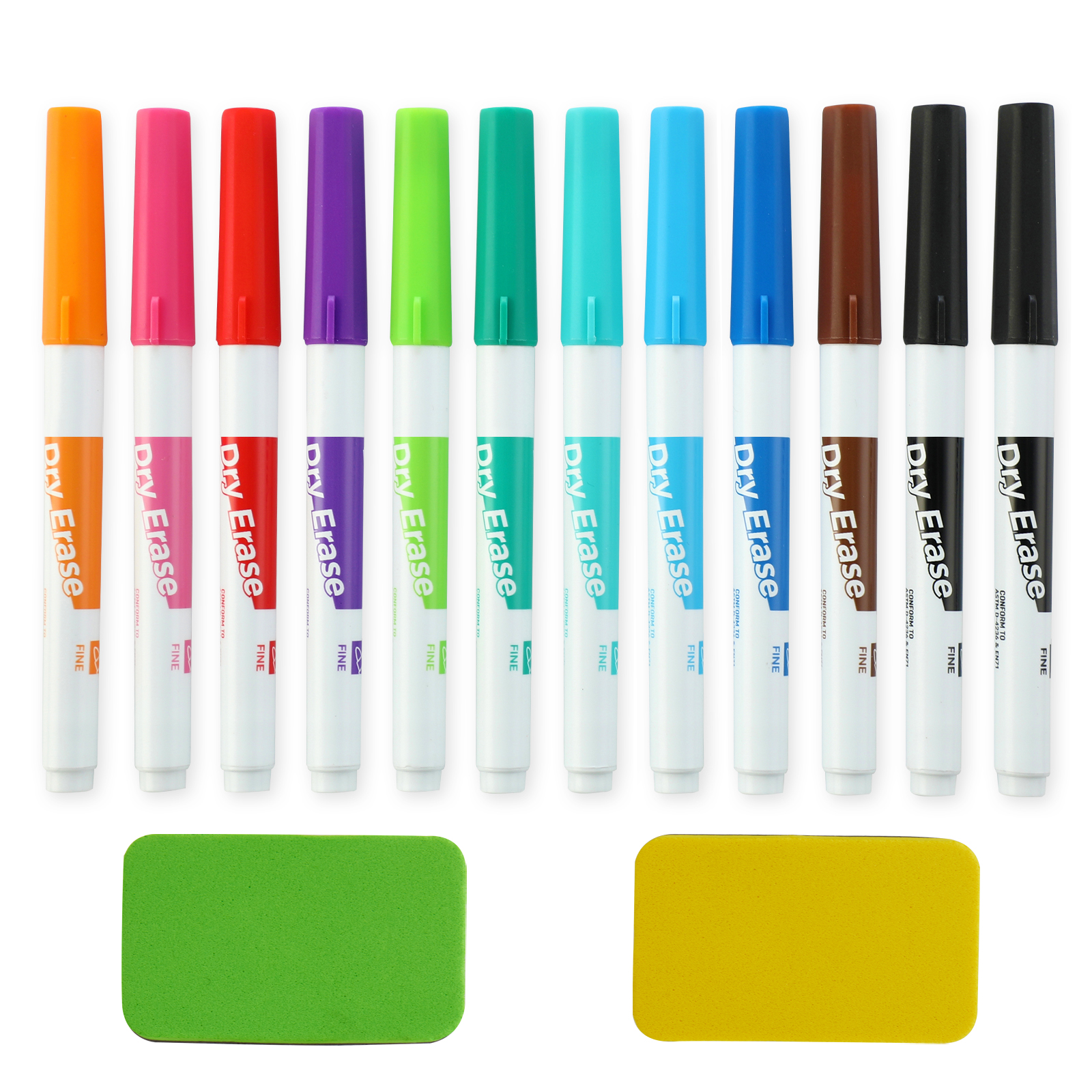 Wholesale TWOHANDS Dry Erase Markers with 2 Eraser, 11 Colors,20512 ...